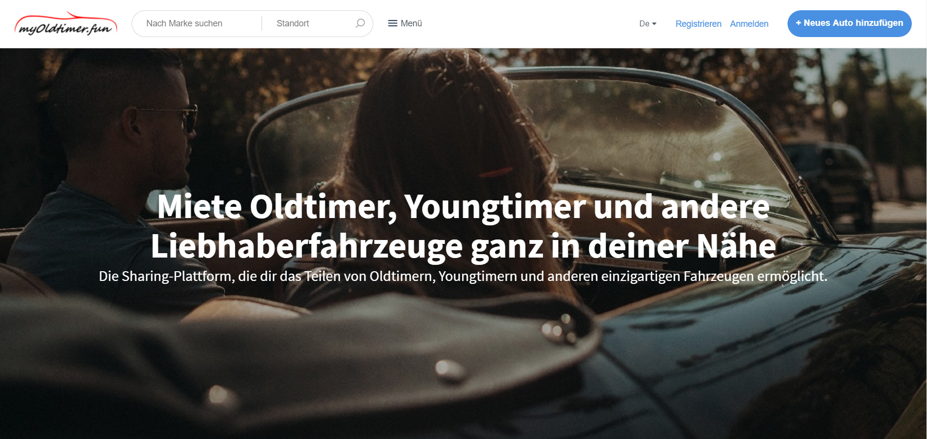 MyOldtimer - einzigartige Liebhaberfahrzeuge von Privatpersonen mieten - SWISS STARTUPS